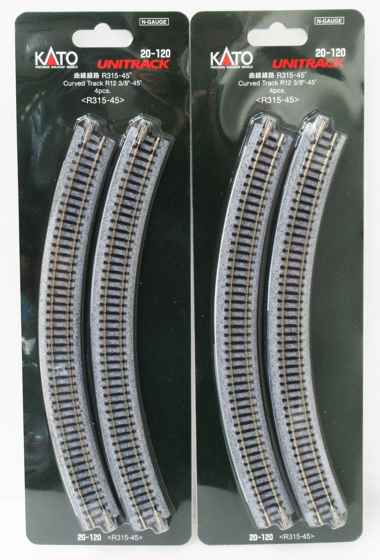 [公式]鉄道模型(20-120R315-45ﾟ ＜R315-45＞ (4本入))商品詳細｜KATO(カトー)｜ホビーランドぽち