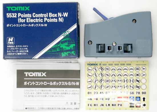 [公式]鉄道模型(5532ポイントコントロールボックス N-W)商品詳細｜TOMIX(トミックス)｜ホビーランドぽち